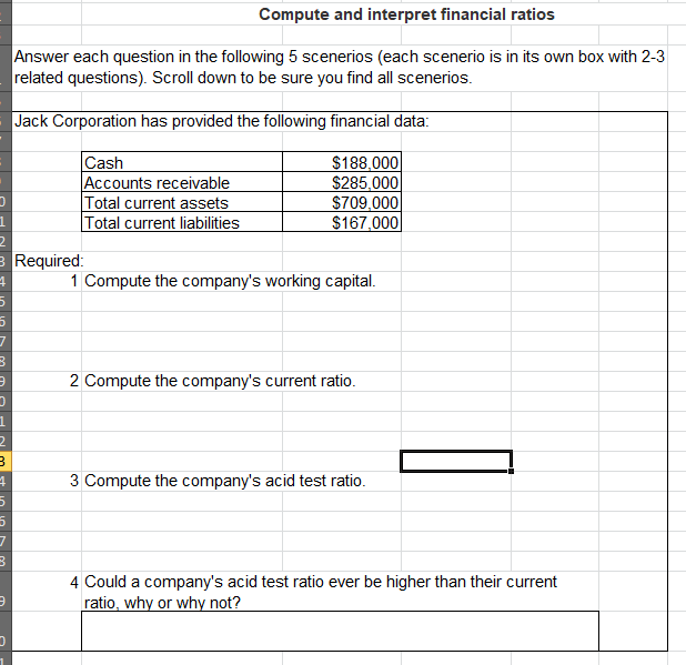 Solved Compute and interpret financial ratios Answer each | Chegg.com