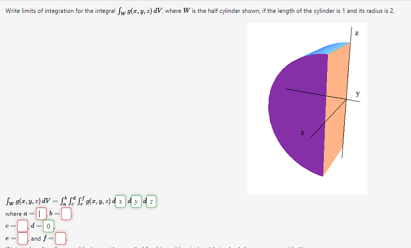 Solved Write Limits Of Integration For The Integral