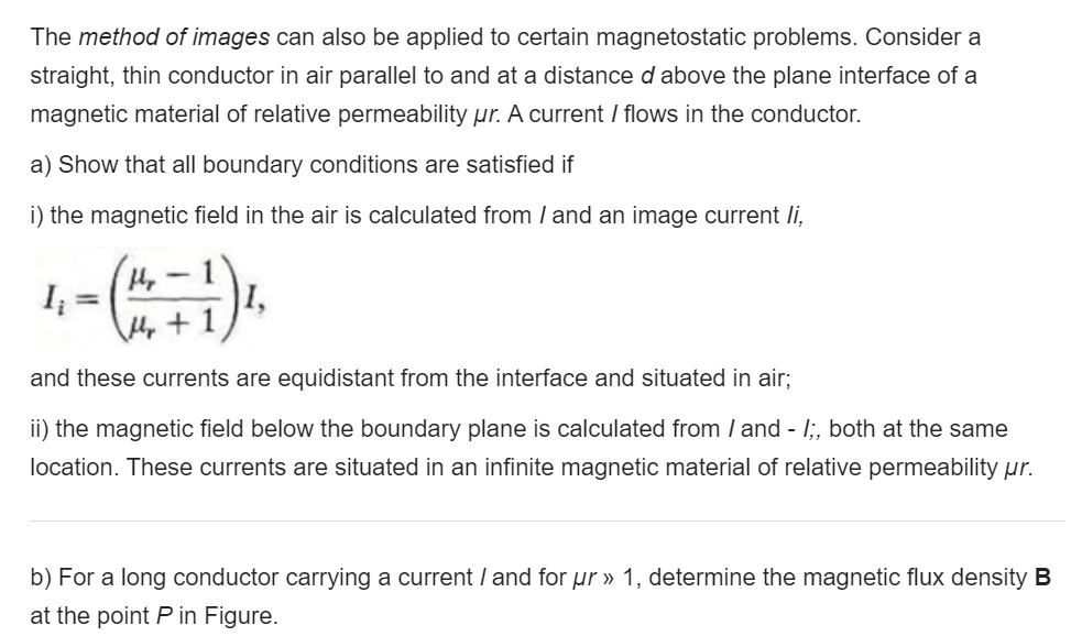 Solved The method of images can also be applied to certain | Chegg.com