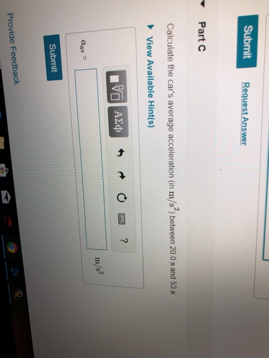 Solved Submit Request Answer Part C Calculate the cars | Chegg.com