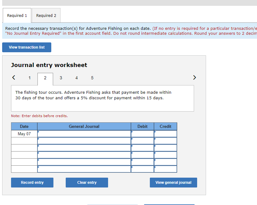 Solved Problem 5-2A (Algo) Record transactions related to | Chegg.com