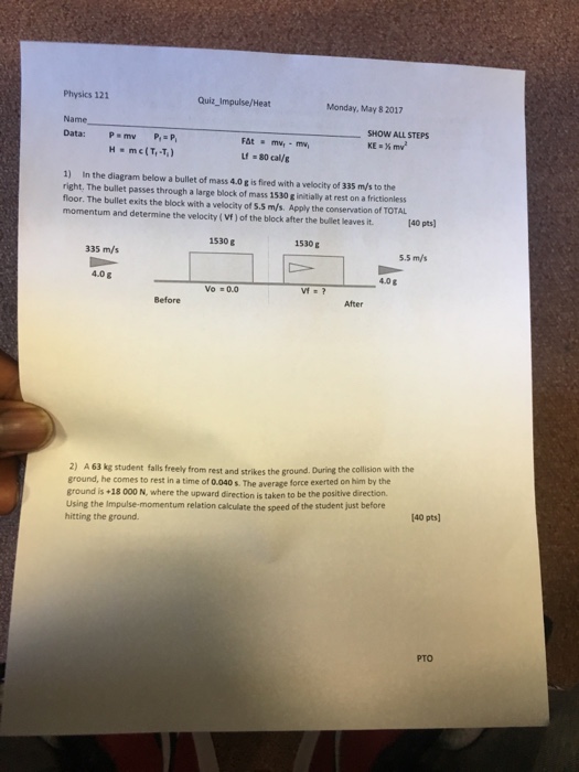 Solved P = mv P_ = P_ F delta t = mv_ - mv_ KE = 1/2 | Chegg.com