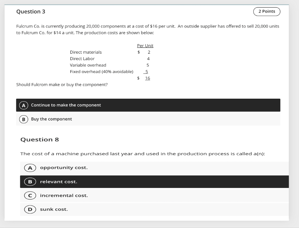 Solved Question 3 2 Points Fulcrum Co. is currently | Chegg.com