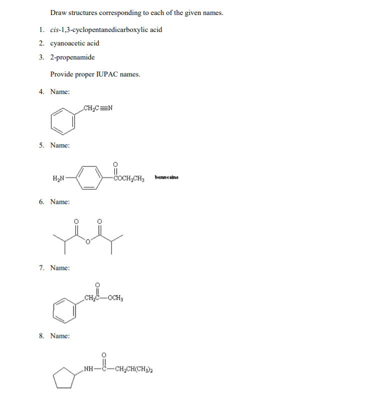 Solved Draw structures corresponding to each of the given | Chegg.com