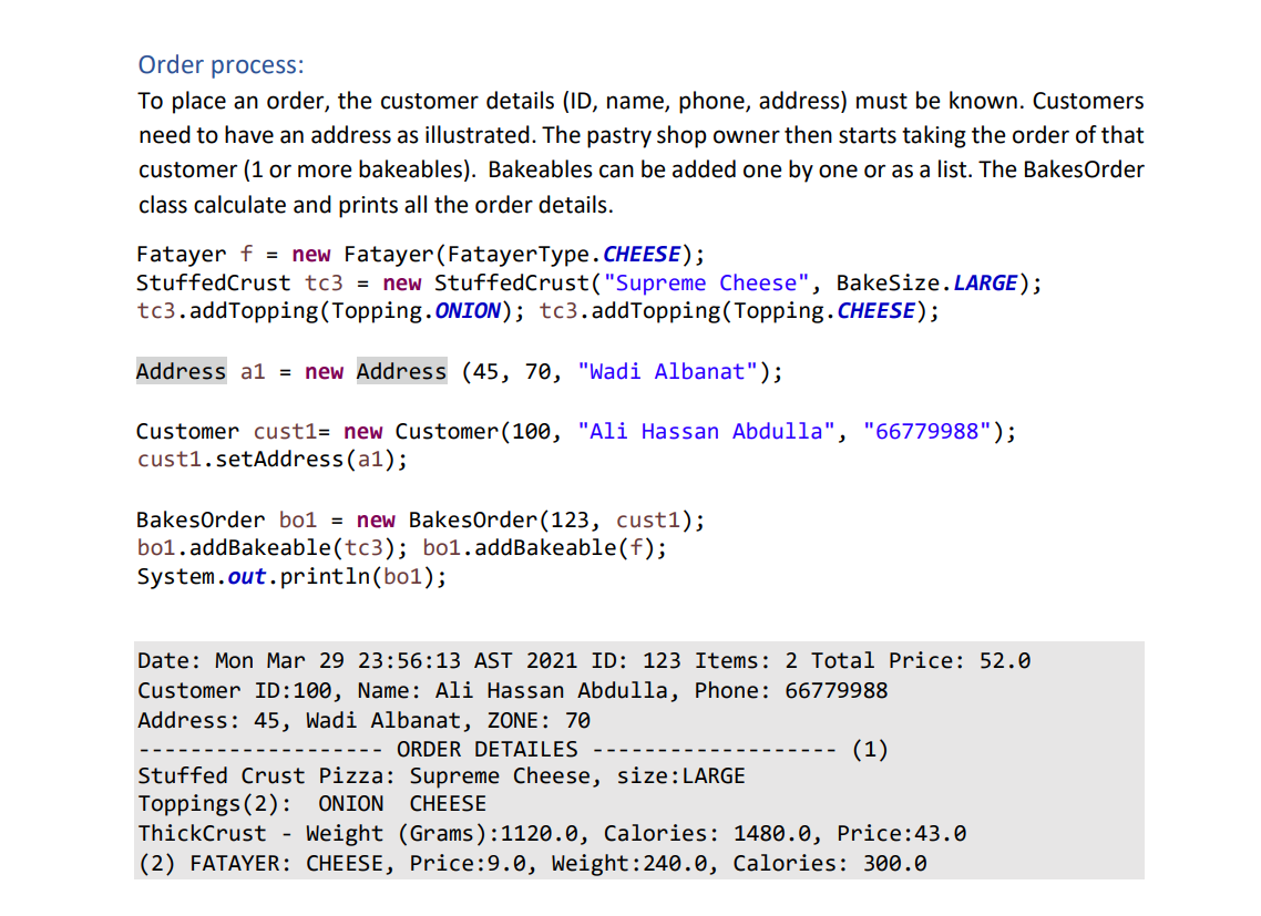 Solved Order process: To place an order, the customer | Chegg.com