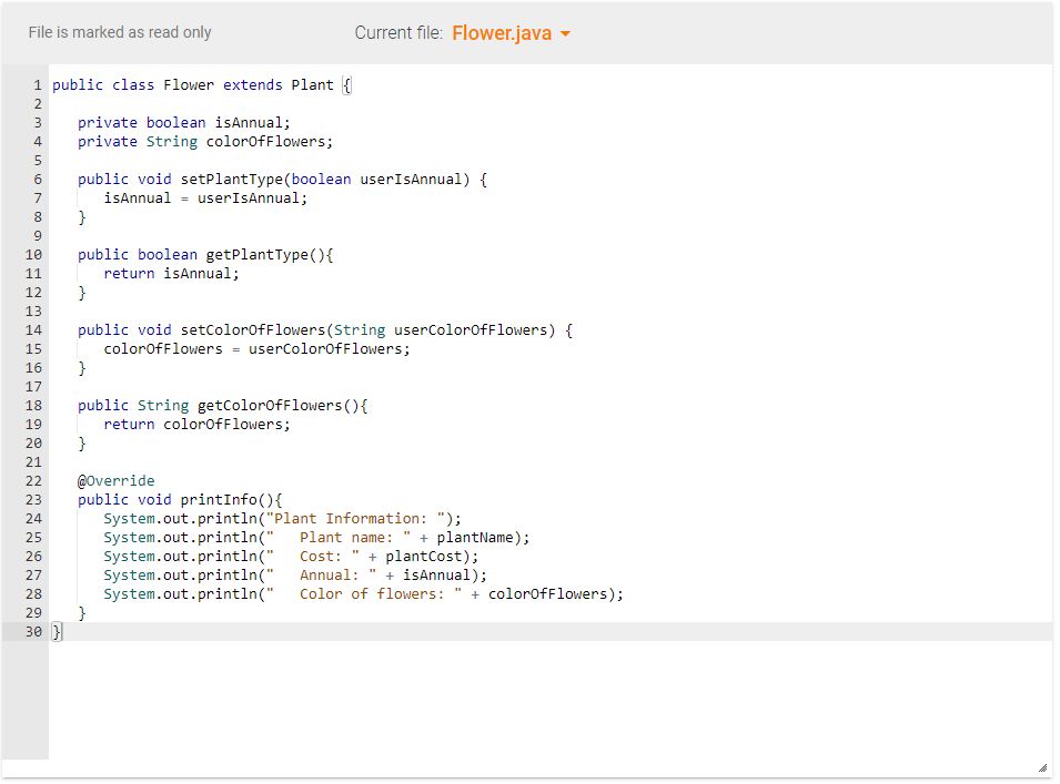 Solved 10.13 LAB: Plant information (ArrayList) Given a base | Chegg.com
