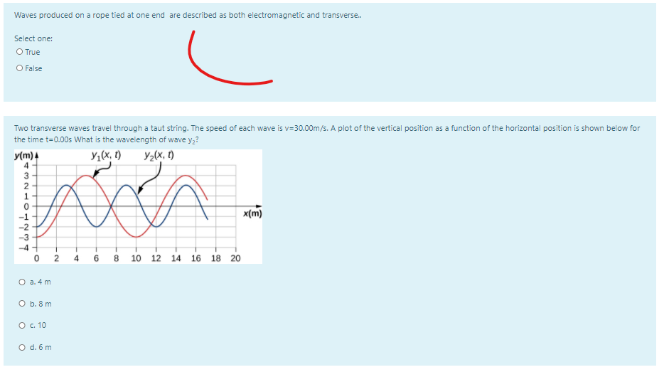 Solved Waves produced on a rope tied at one end are | Chegg.com
