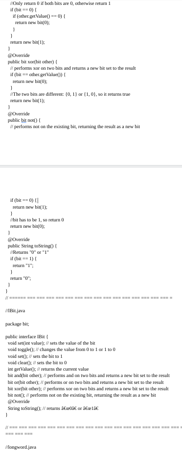 Solved package bit; 14 @ @verride public int getValue0 \& i/ | Chegg.com