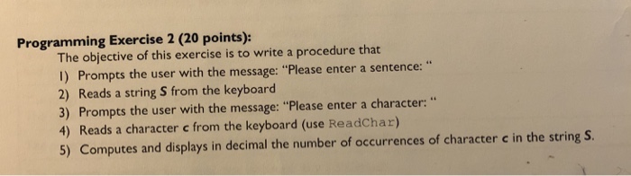 Solved Programming Exercise 2 (20 points): The objective of | Chegg.com Solved Programming Exercise 2 (20 points): The objective of | Chegg.com