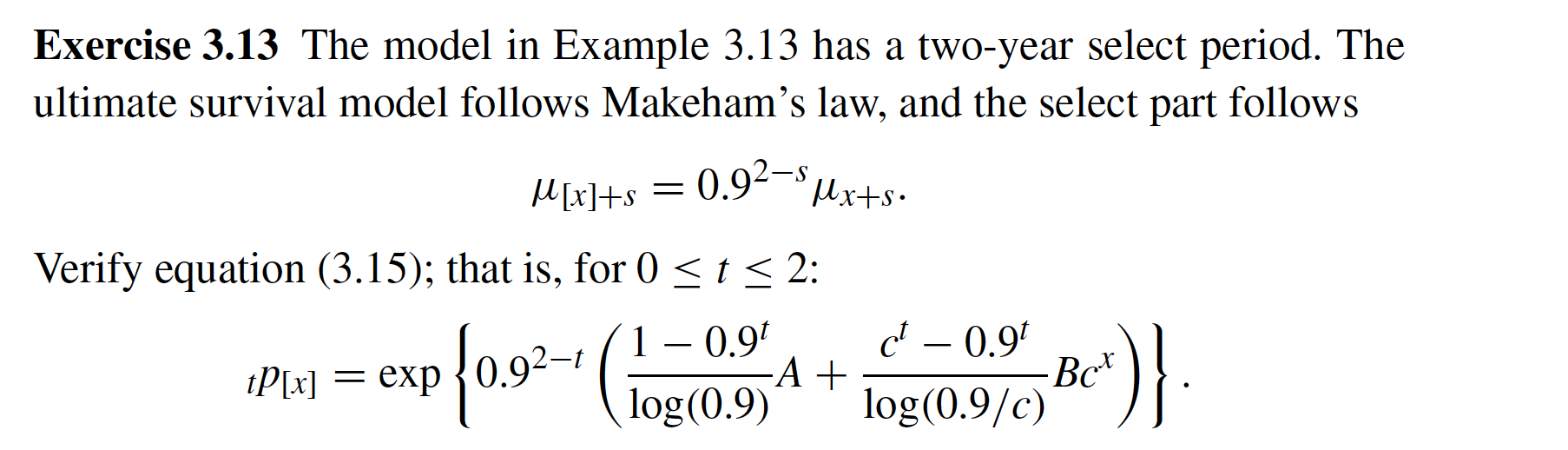 Solved Exercise 3.13 The model in Example 3.13 has a | Chegg.com