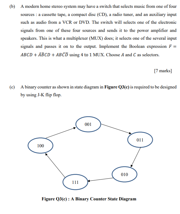 Solved (b) A modern home stereo system may have a switch | Chegg.com