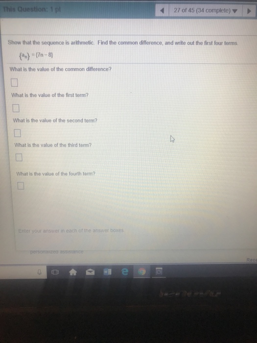 Solved Show the sequence is artithmetic find the common | Chegg.com