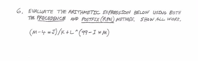 Solved 6. EVALUATE THE ARITHMETIC EXPRESSION BELOW USING | Chegg.com