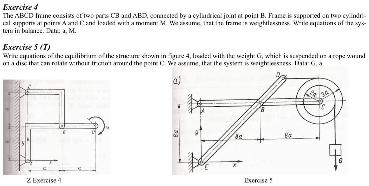 Solved Exercise 4 The ABCD frame consists of two parts CB | Chegg.com