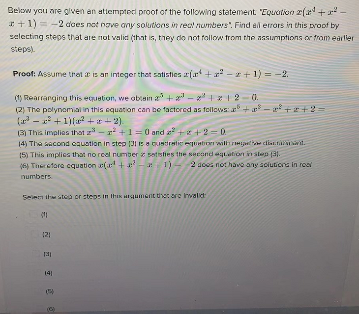 Solved Below you are given an attempted proof of the | Chegg.com