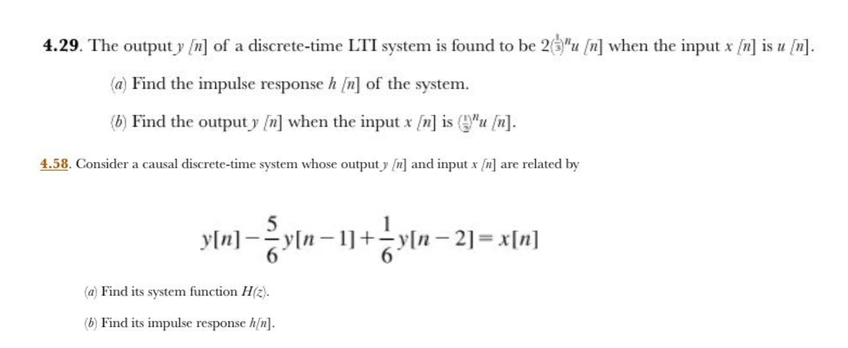 Solved 4.29. The output y[n] of a discrete-time LTI system | Chegg.com