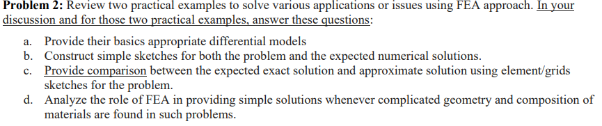 Solved Problem 2: Review two practical examples to solve | Chegg.com