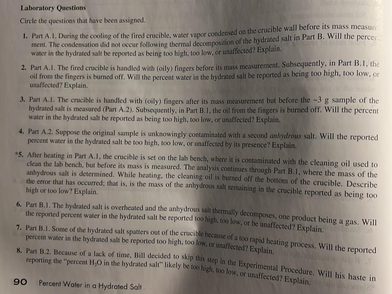 Solved Circle the questions that have been assigned. 1. Part | Chegg.com