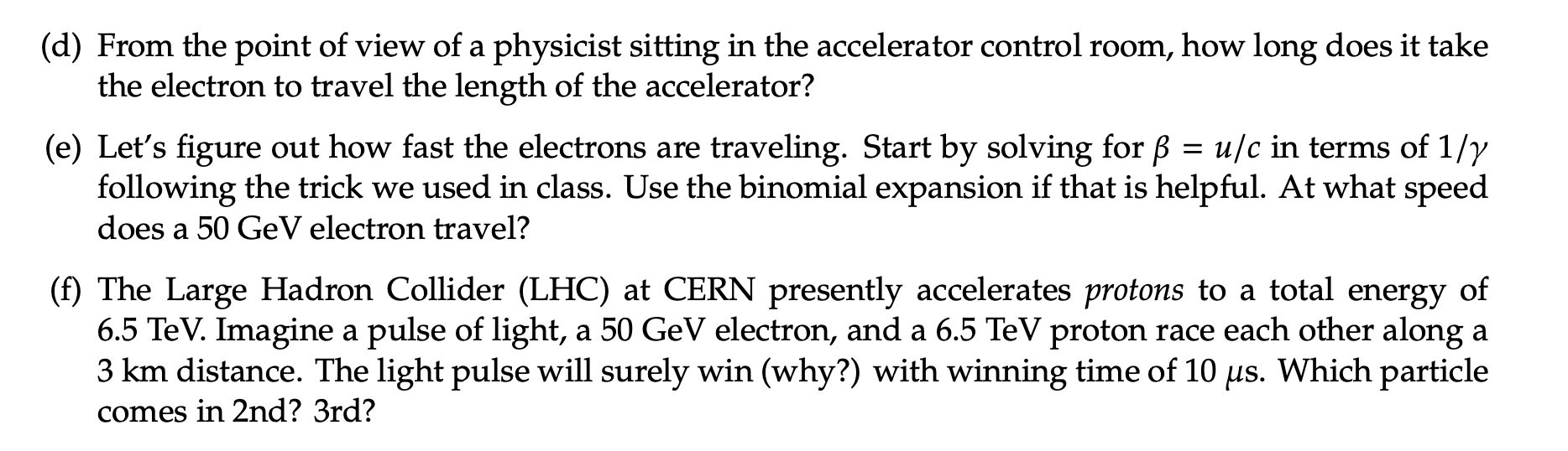 Solved Stanford has a linear particle accelerator (SLAC) | Chegg.com