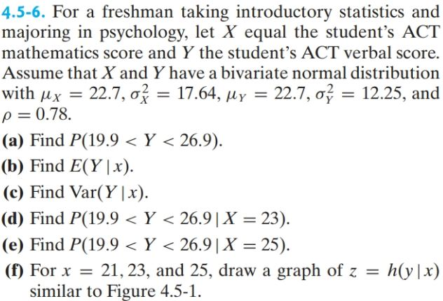 Solved 4.5-6. For a freshman taking introductory statistics | Chegg.com
