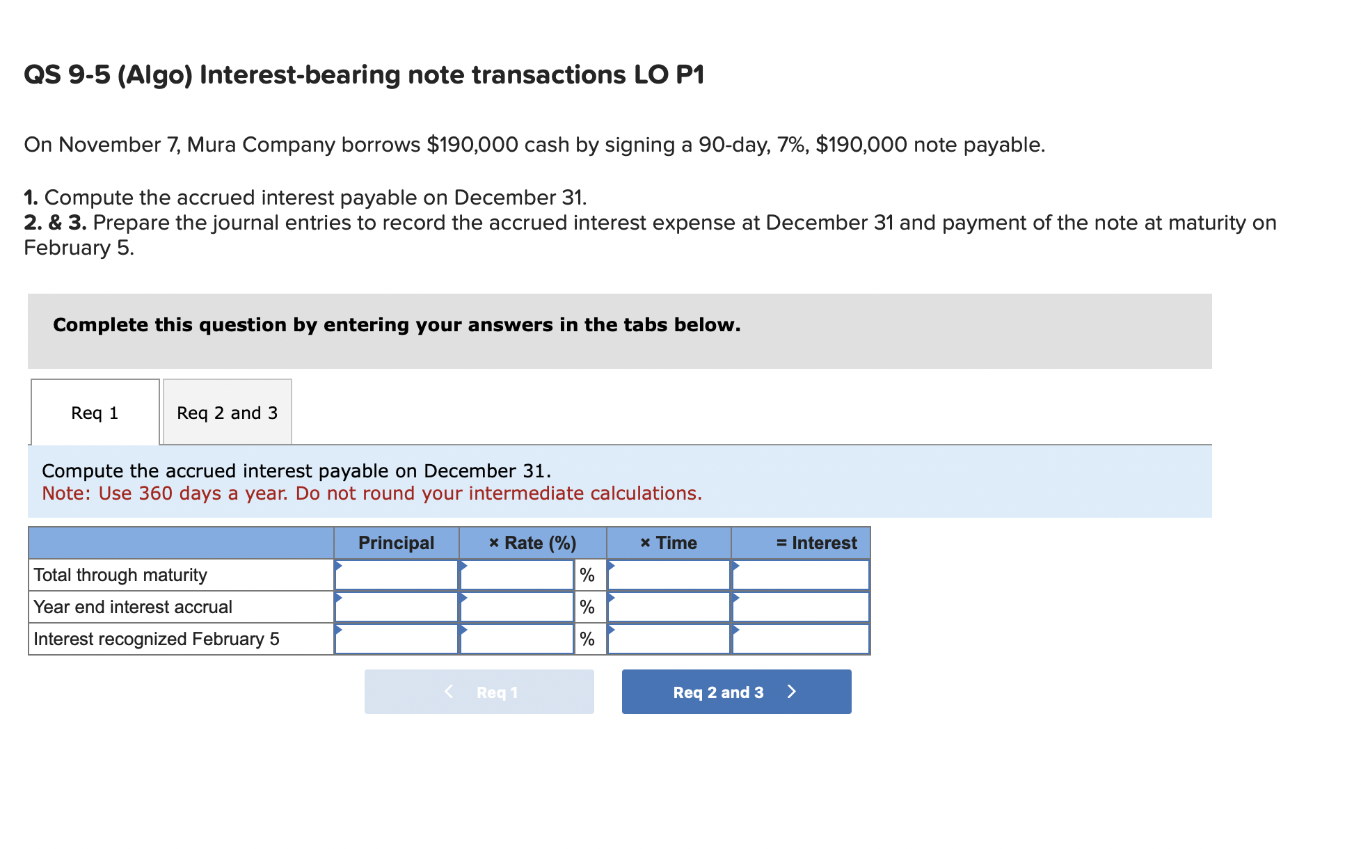 Solved QS 9-5 (Algo) Interest-bearing note transactions LO | Chegg.com