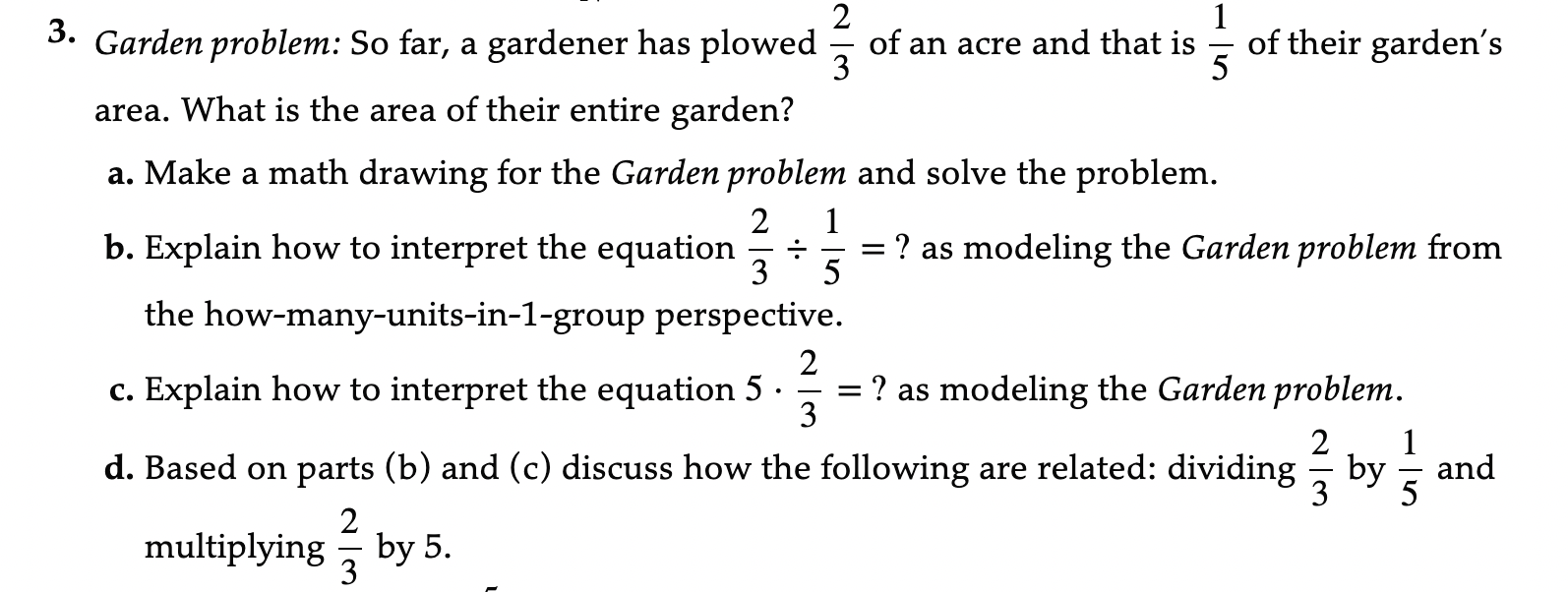 Solved 3. Garden problem: So far, a gardener has plowed 32 | Chegg.com