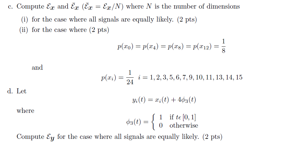 = c. Compute Ex and Ēx (Ex Ex/N) where N is the | Chegg.com