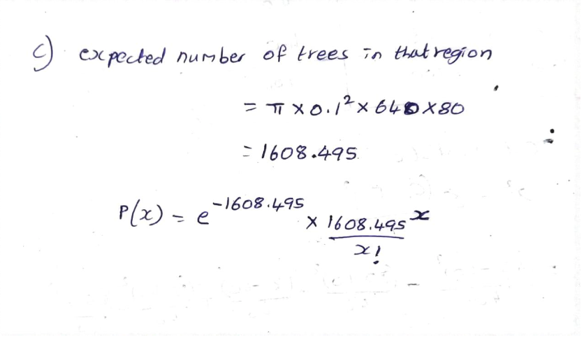 Solved Suppose that trees are distributed in a forest | Chegg.com