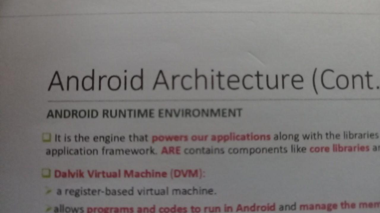 Solved Android Architecture (Cont . ANDROID RUNTIME | Chegg.com