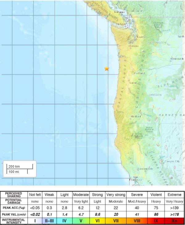 Solved 1. 2. How much shaking would occur in Seattle? Give | Chegg.com