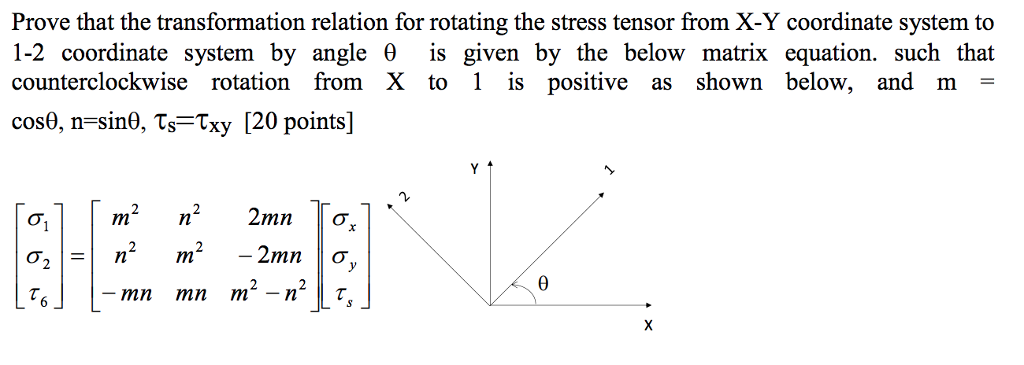 Solved Prove that the transformation relation for rotating | Chegg.com