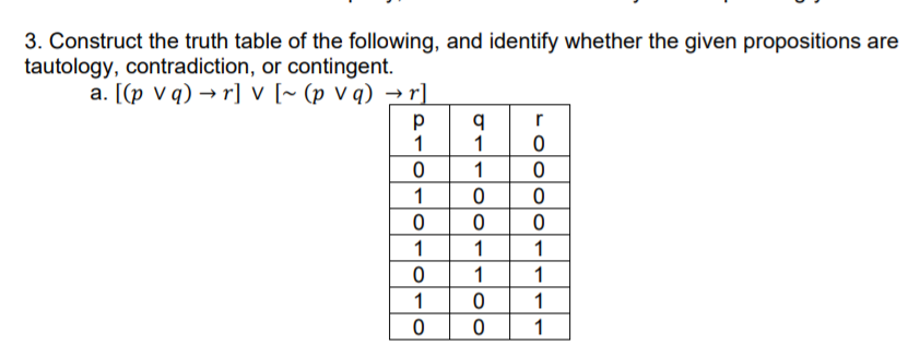 Solved 1. Determine whether each of the following | Chegg.com