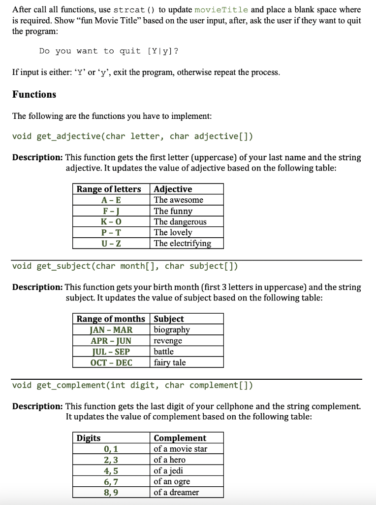 Solved Description: The purpose of this lab is to review | Chegg.com