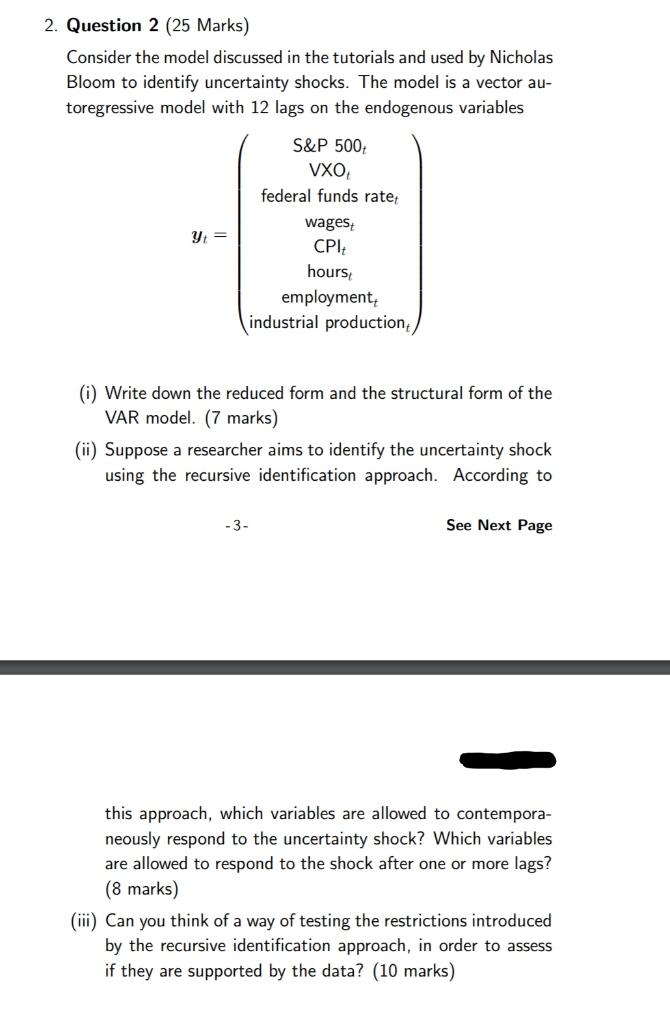 Consider the model discussed in the tutorials and | Chegg.com