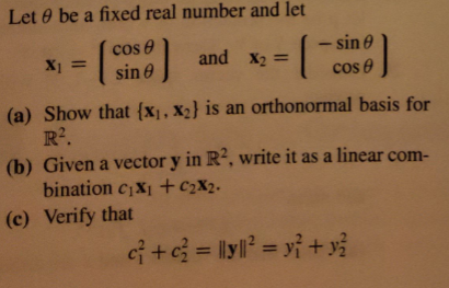 Solved Let o be a fixed real number and let cos sin e :) and | Chegg.com
