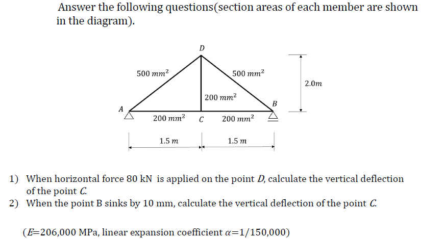 Solved Answer the following questions(section areas of each | Chegg.com