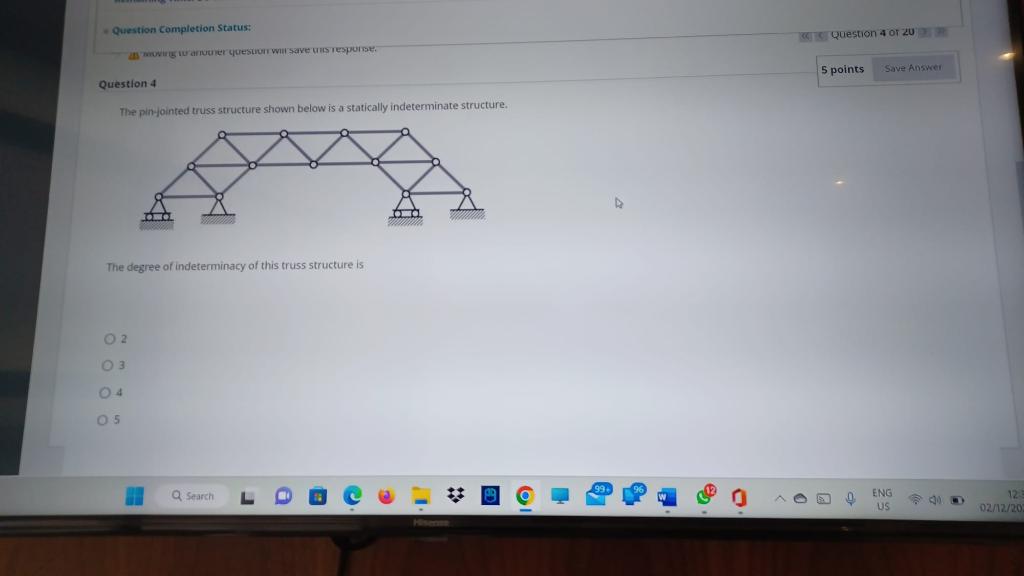 Solved The pinjointed truss structure shown below is a | Chegg.com