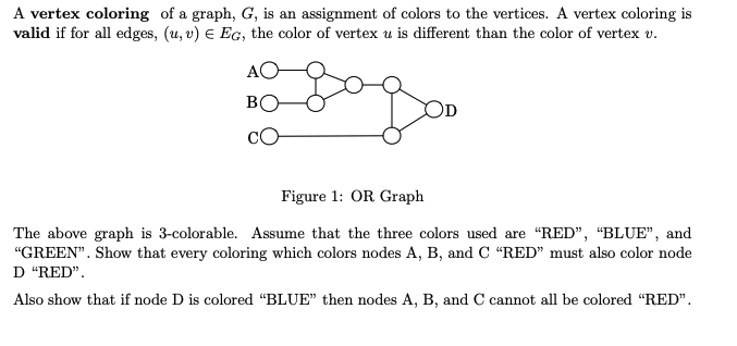 Solved A vertex coloring of a graph, G, is an assignment of | Chegg.com