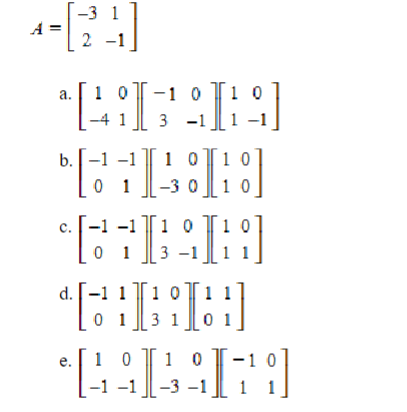 Solved Which of the following is a product of elementary | Chegg.com