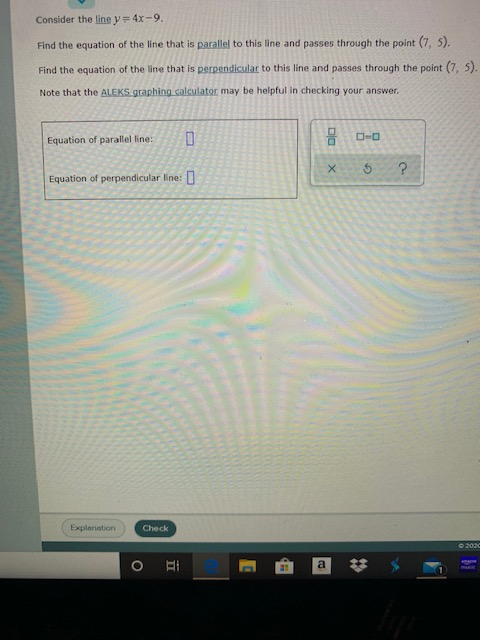 Solved Consider the line y = 4x-9. Find the equation of the | Chegg.com