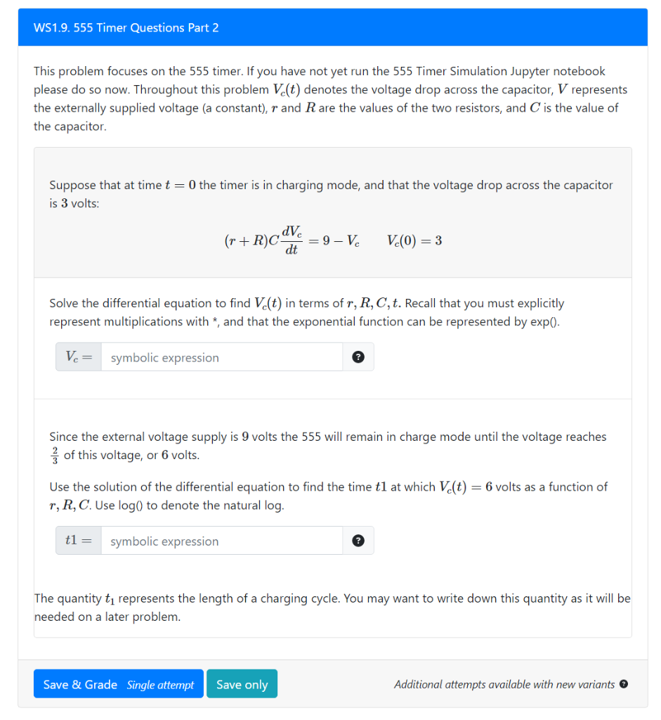 Solved This Problem Focuses On The 555 Timer If You Have