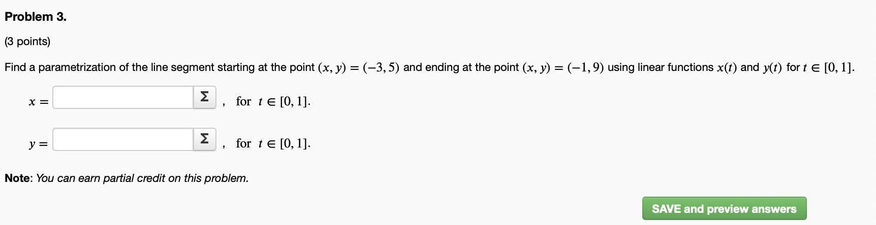 Solved Find a parametrization of the line segment starting | Chegg.com