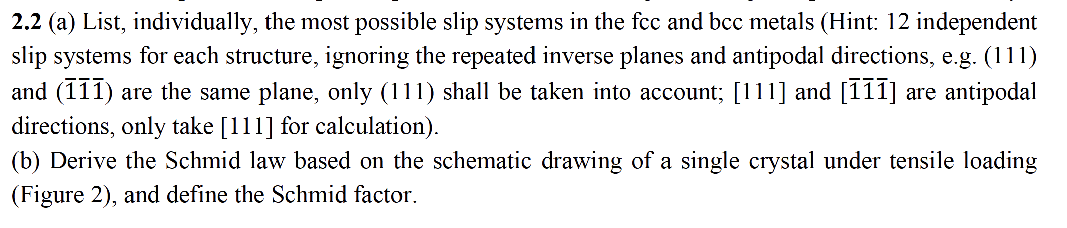 2.2 (a) List, individually, the most possible slip | Chegg.com