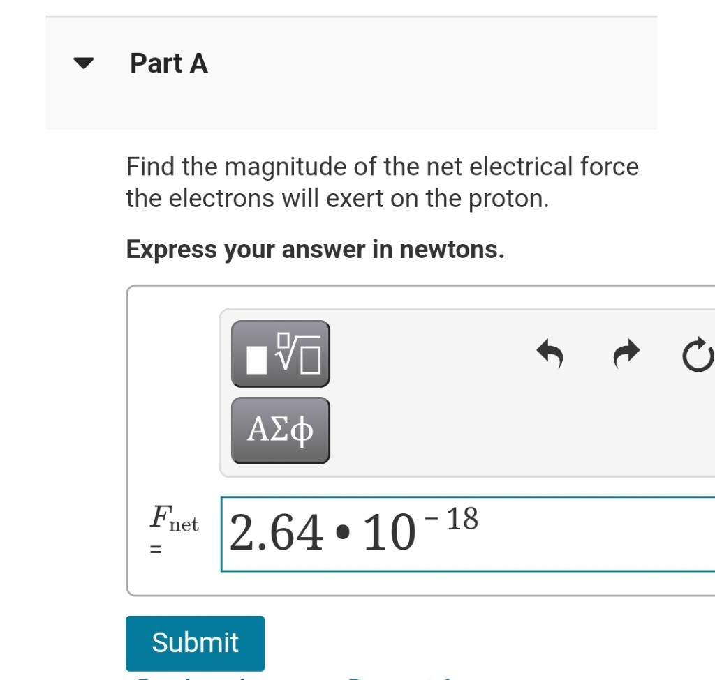Solved Part A Find the magnitude of the net electrical force | Chegg.com