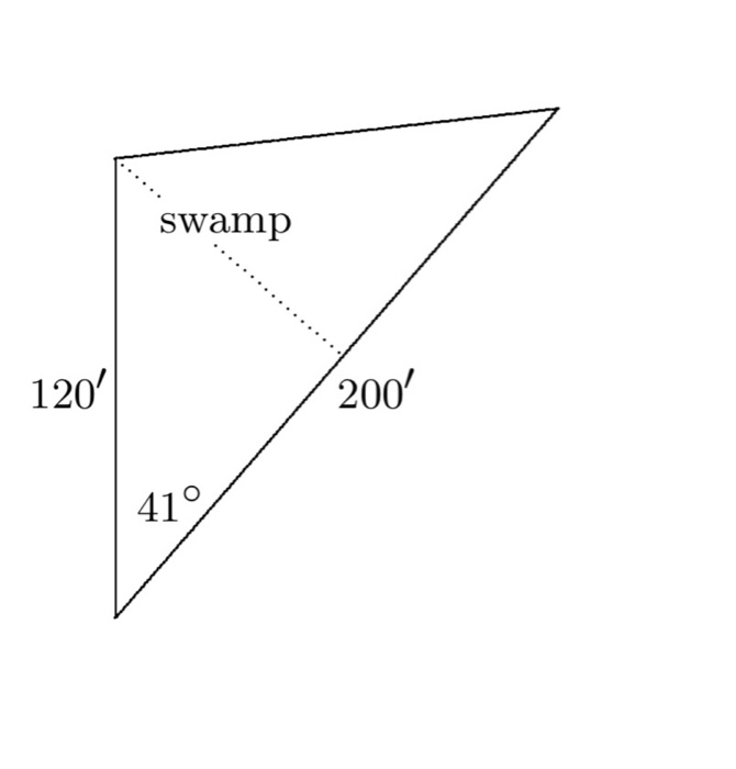 Solved A triangular plot of land has the SAS description | Chegg.com