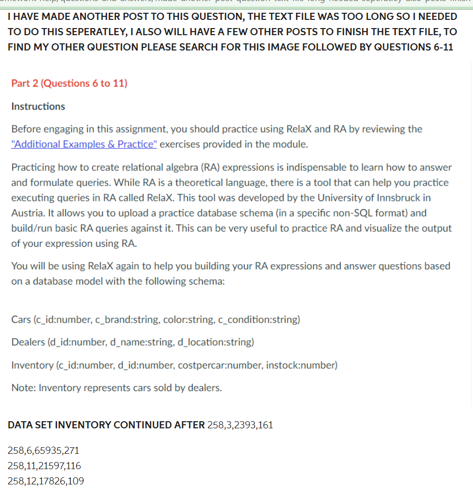 I HAVE MADE ANOTHER POST TO THIS QUESTION, THE TEXT | Chegg.com