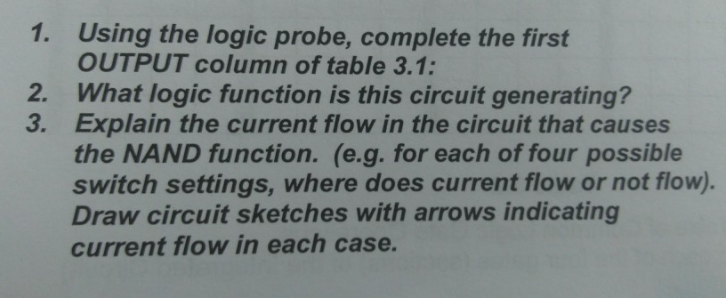 Solved NAND (not- AND) gate SW1 SW2 OUTPUT, OUTPUT, Figure | Chegg.com