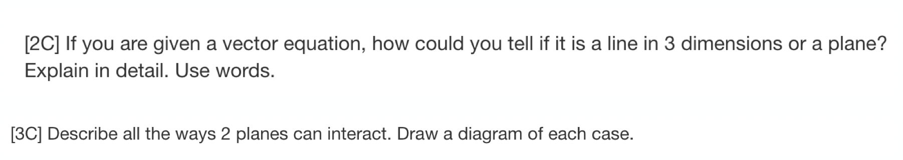 Solved [2C] If you are given a vector equation, how could | Chegg.com