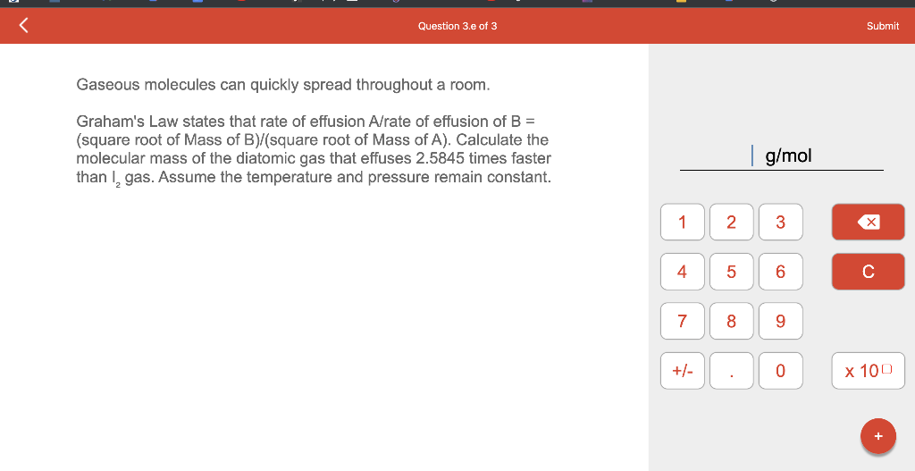 Solved Gaseous molecules can quickly spread throughout a | Chegg.com