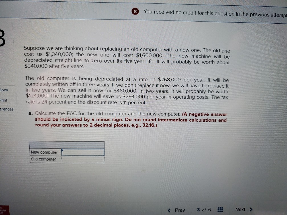 Solved You received no credit for this question in the | Chegg.com